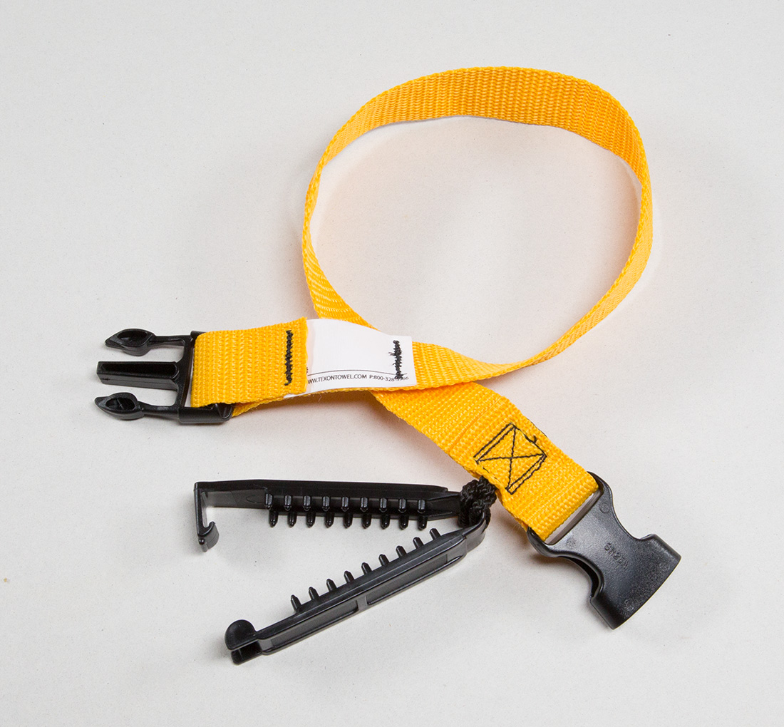 Custom Laundry Straps with Sublimated ID Tags - Color: Sun gold - Clips ...