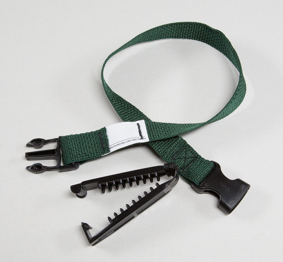 Custom Laundry Straps with Sublimated ID Tags - Color: Hunter green ...