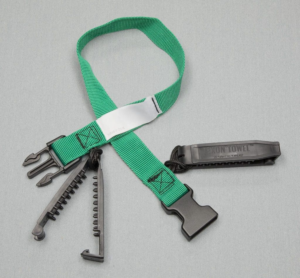 Laundry Loop, Straps with Double Sock Clips - Texon Athletic Towel