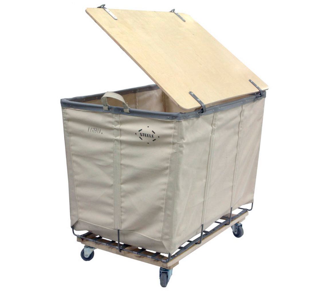 Canvas Wood Covered Laundry Truck - Texon Athletic Towel